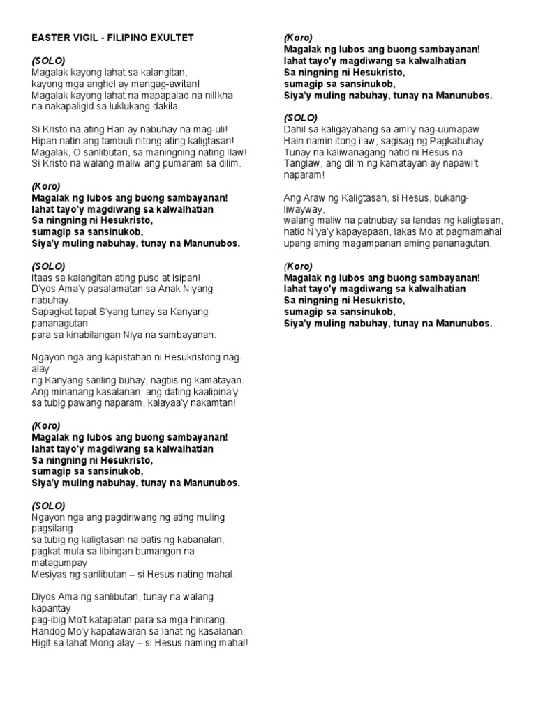Filipino Exultet | PDF