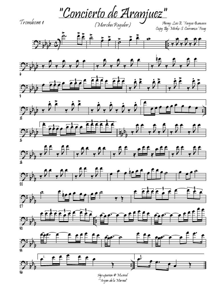 Trombone 1: (Marcha Regular) | PDF