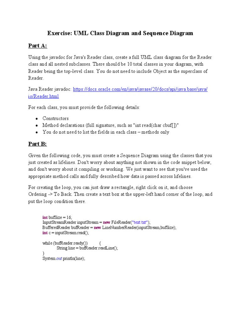 Uml Exercise Pdf