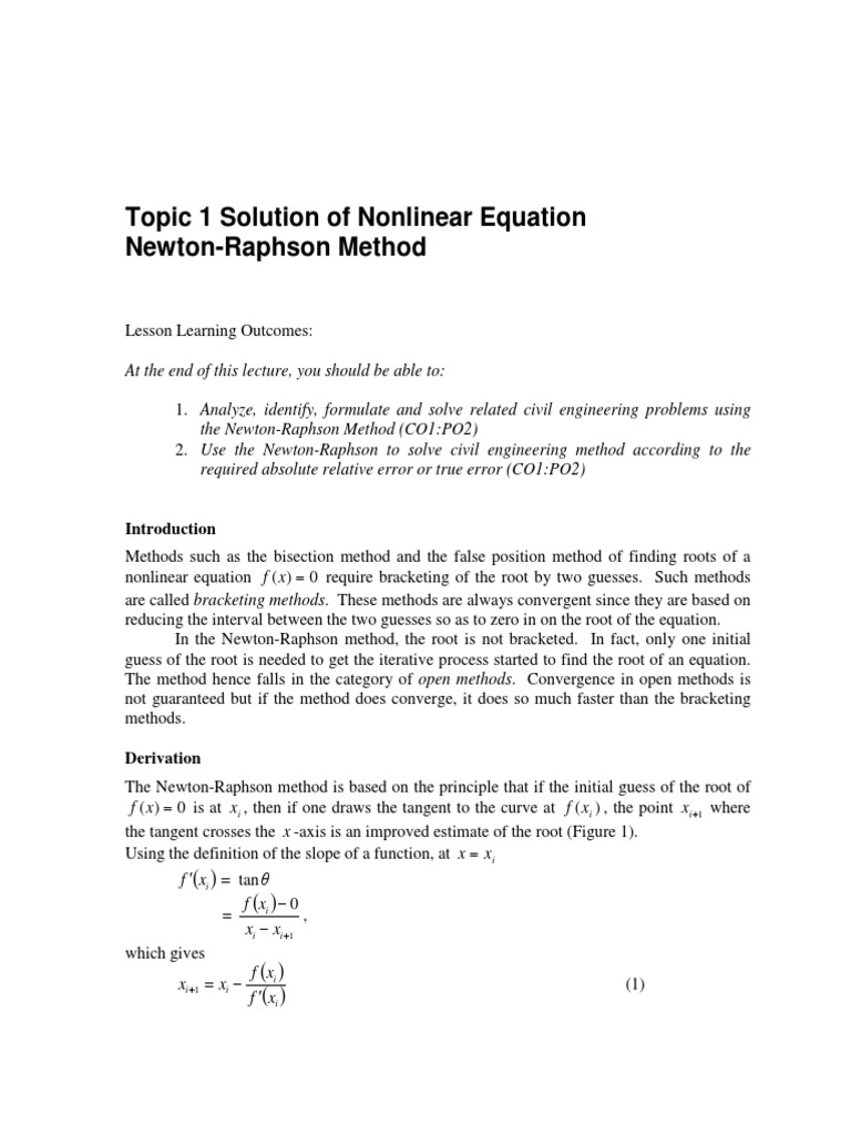 Newton Raphson Main Note | PDF | Mathematics | Mathematical Analysis