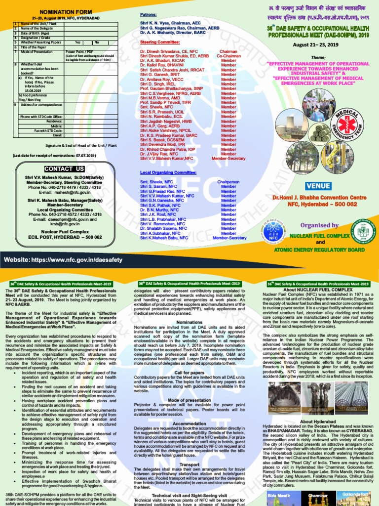 36 DAE Meet Brochure | PDF | Nuclear Power | Nuclear Fuel