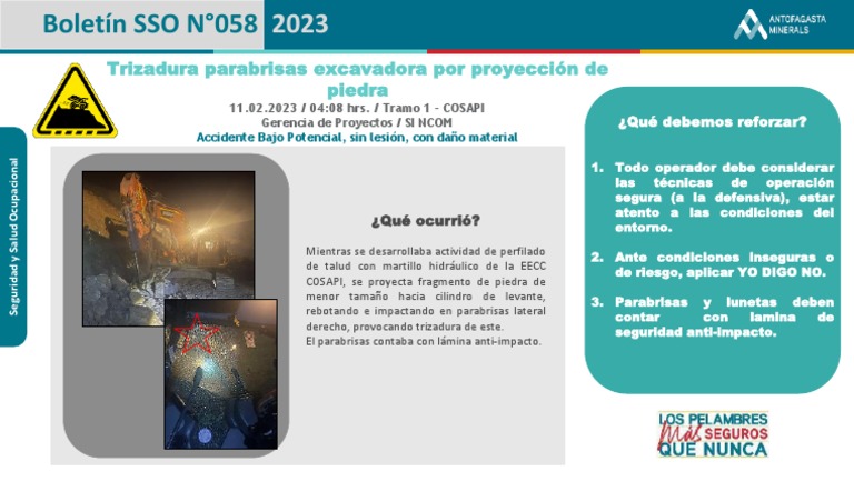 Boletin SSO 58-2023 COSAPI | PDF