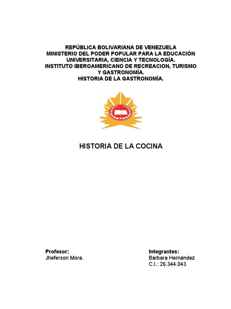 Historia De La Cocina Pdf Panes Carne