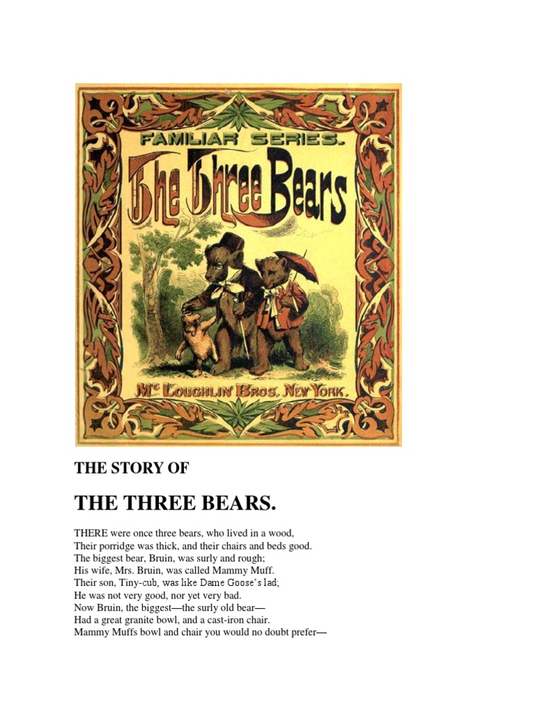 THE STORY OF The Three Bears | PDF | Goldilocks And The Three Bears
