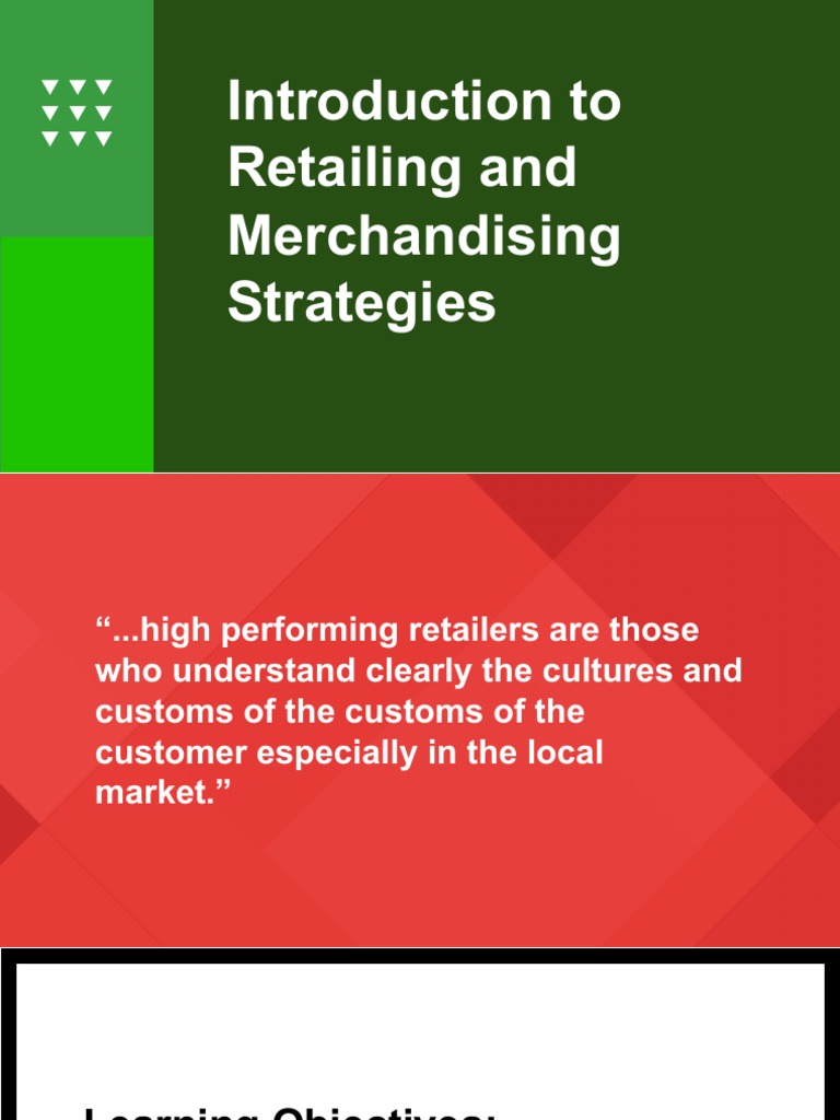 Chapter 1 - Introduction To Retailing and Merchandising Strategies | PDF | Retail | Supermarket