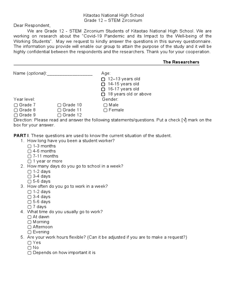 Student Survey on COVID-19 Impact | PDF | Risk | Social Media