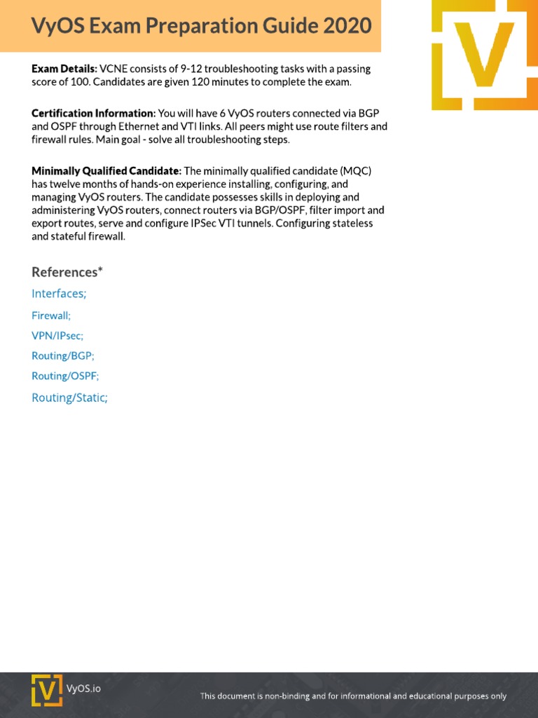 VyOS Certification Blueprint | PDF | Communications Protocols | Computing