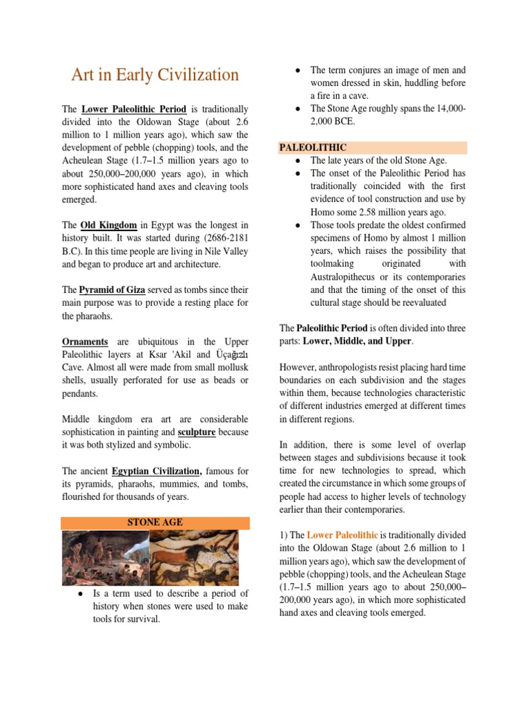 Stone Tools and Cave Art in Prehistory | PDF | Ancient Egypt | Paleolithic