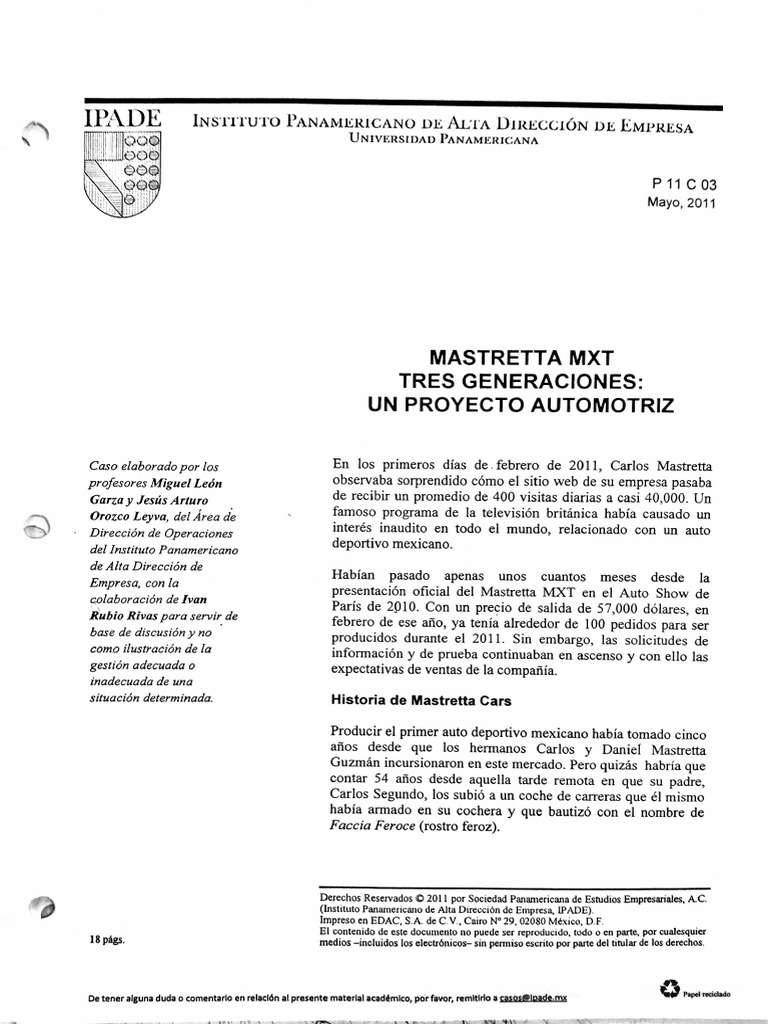 Caso Mastretta MXT | PDF