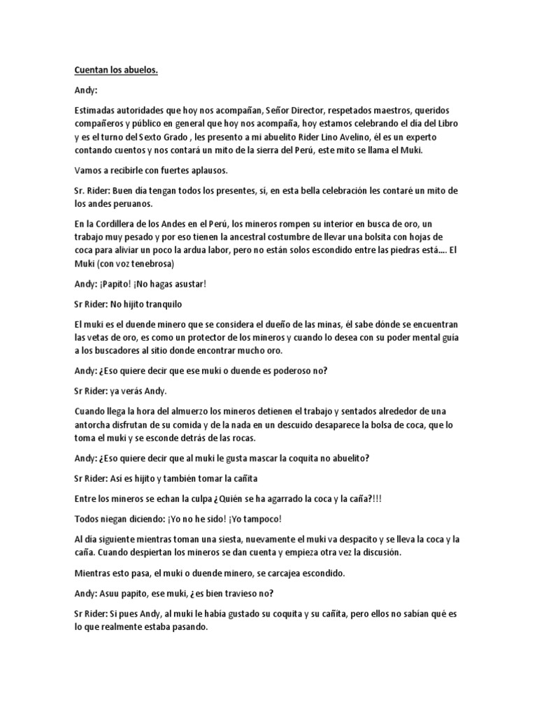 Cuentan Los Abuelos - EL MUKI | PDF | Hogar, jardinería y bricolaje | Arte