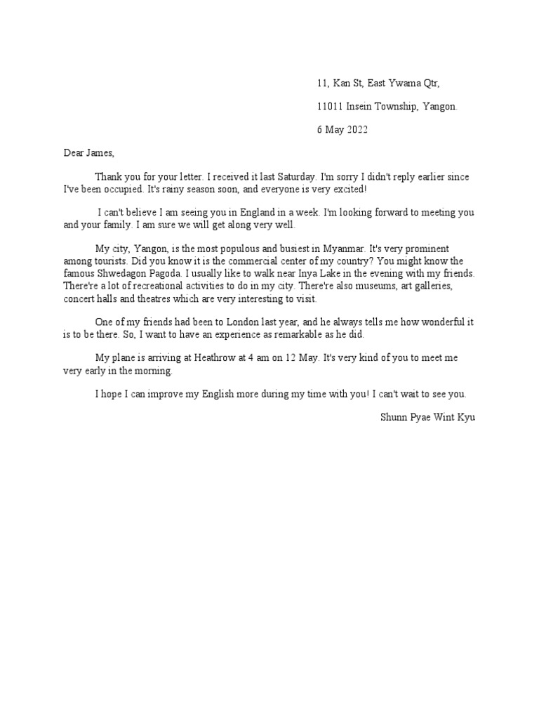 Write A Letter | PDF