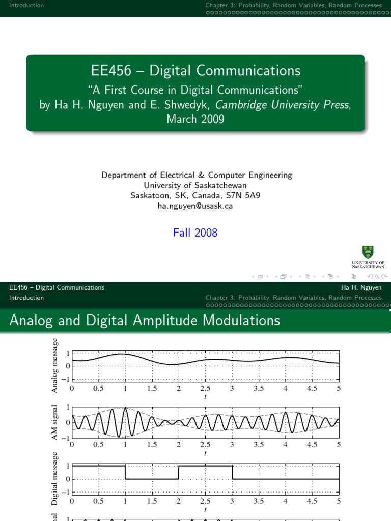 Digital Communication: Probability & Random Variables | PDF ...
