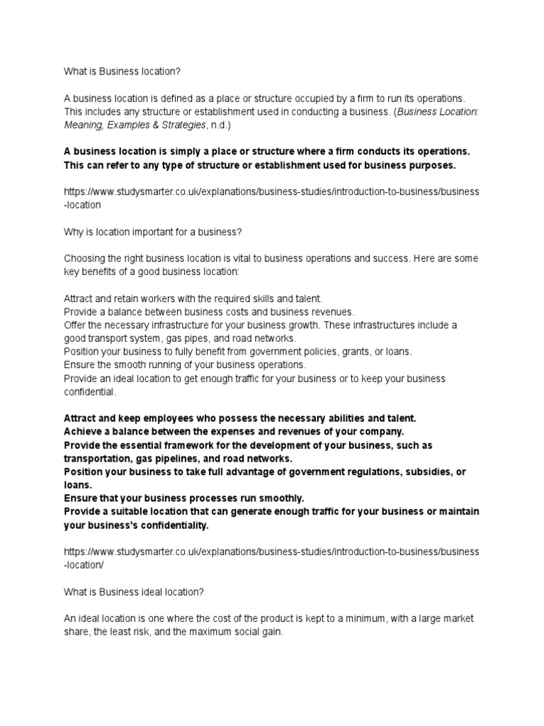 Location Planning and Analysis | PDF | Business | Transport