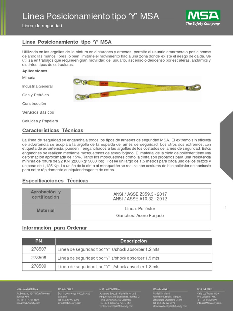 Línea Posicionamiento Tipo Y' Msa | PDF | Materiales