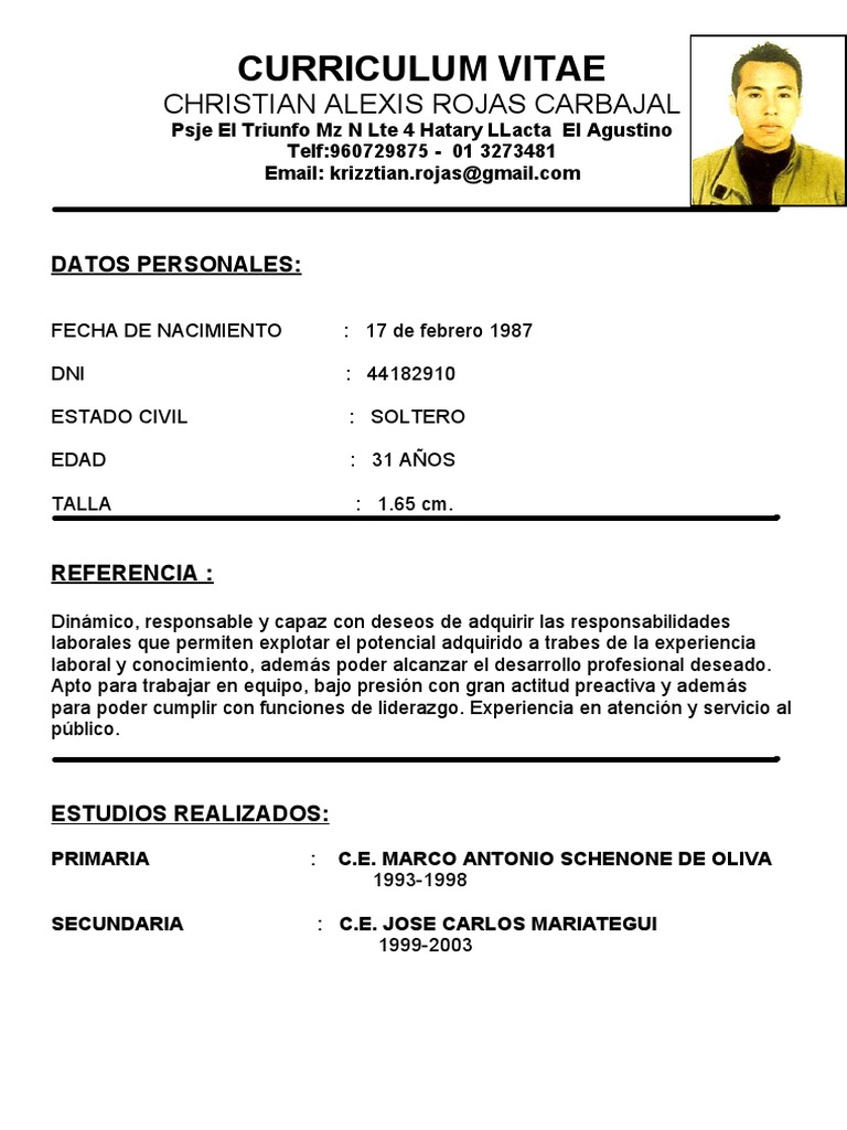 Currículum | PDF | Perú