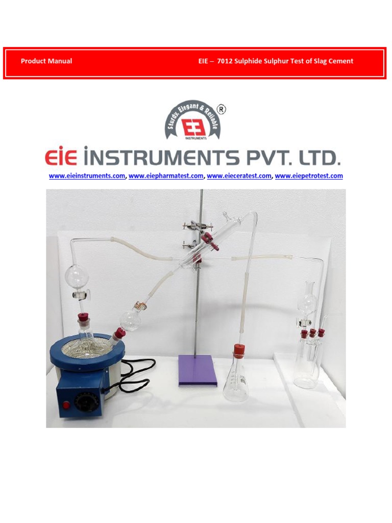 Analysis of Sulphur Content in Slag Cement Using the Sulphide Sulphur ...