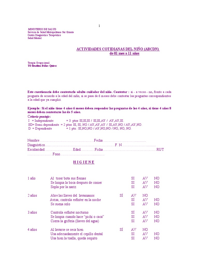 Actividades Basicas Modificada | PDF | Cuchara | Alimentos
