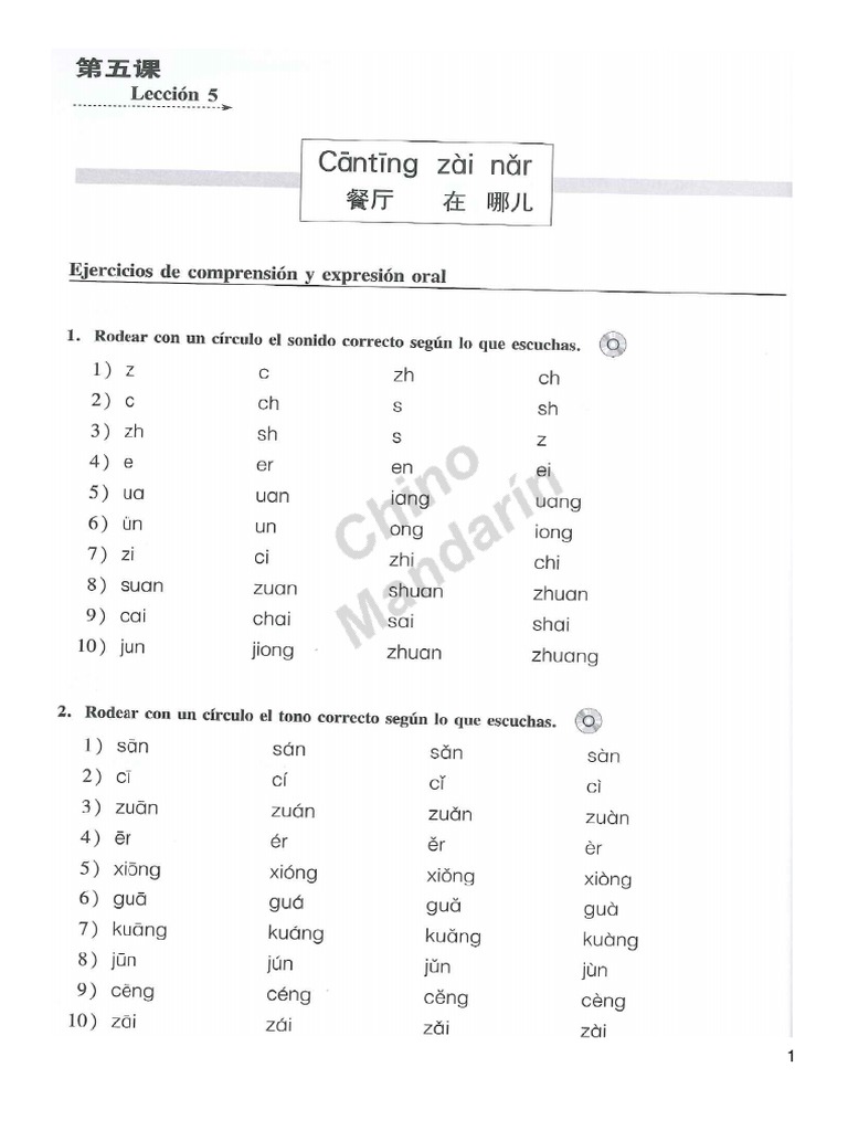 Ejercicios Libro 1 Leccion 5 | PDF
