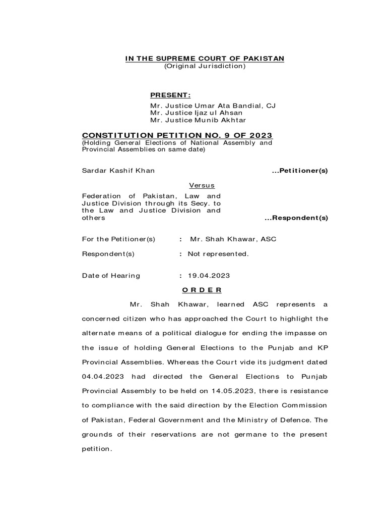 Suprem Court of Pakistan Decision | PDF | Government | Justice