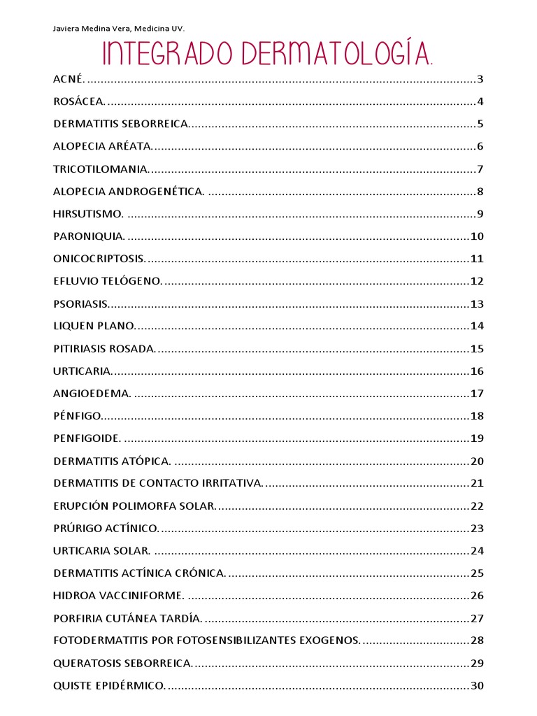 Dermato | PDF | Alergia | Perdida de cabello