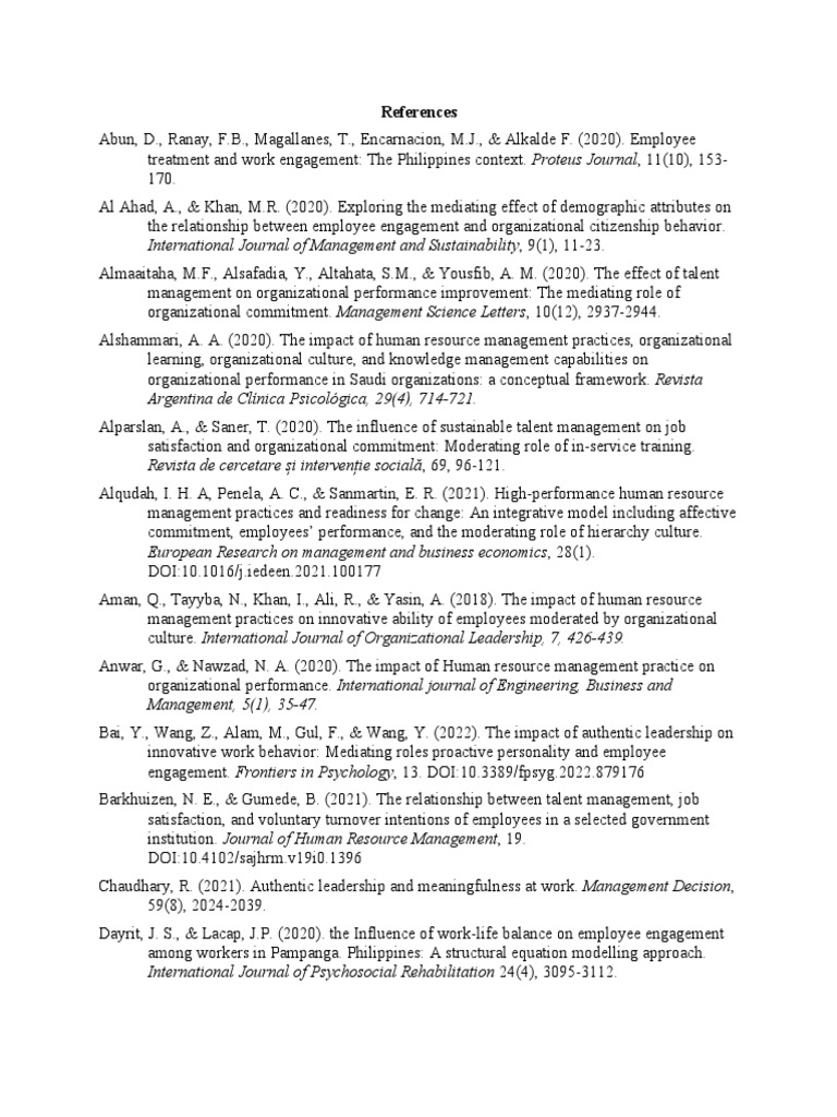 References | PDF | Job Satisfaction | Human Resource Management
