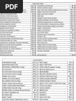 Grocery Price List | PDF | Foods | Food And Drink