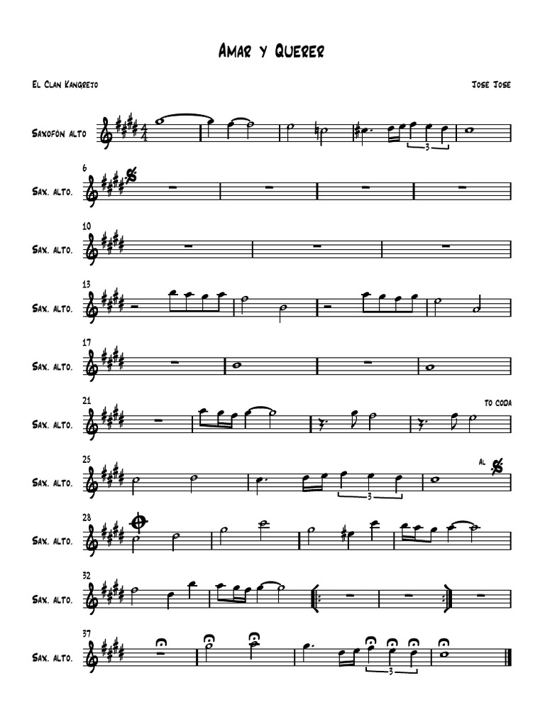 Amar y Querer - Partitura Completa | PDF