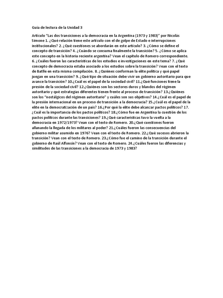 Transiciones Democráticas en Argentina | PDF