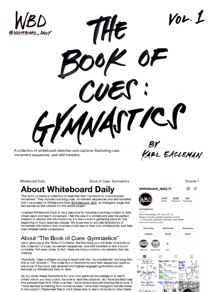 Book of Cues Gymnastics DOWNLOAD | PDF | Human Anatomy | Physical Exercise