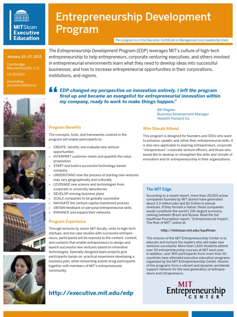 Executive Entrepreneurship Program | PDF