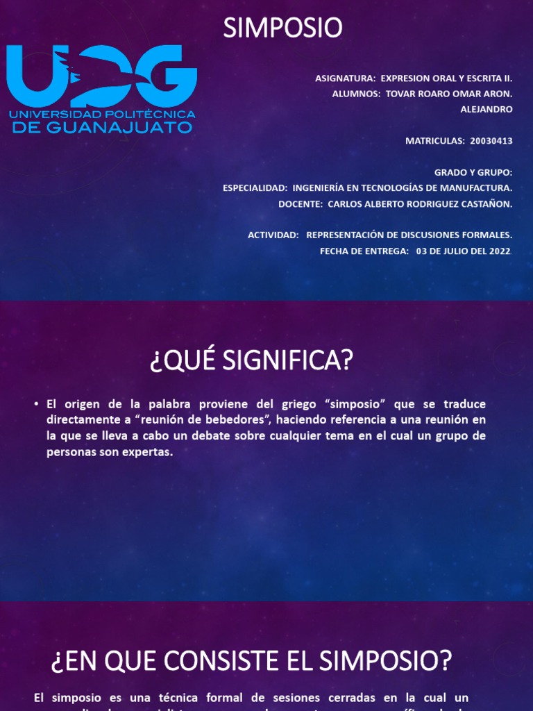 Significado y características del simposio | PDF