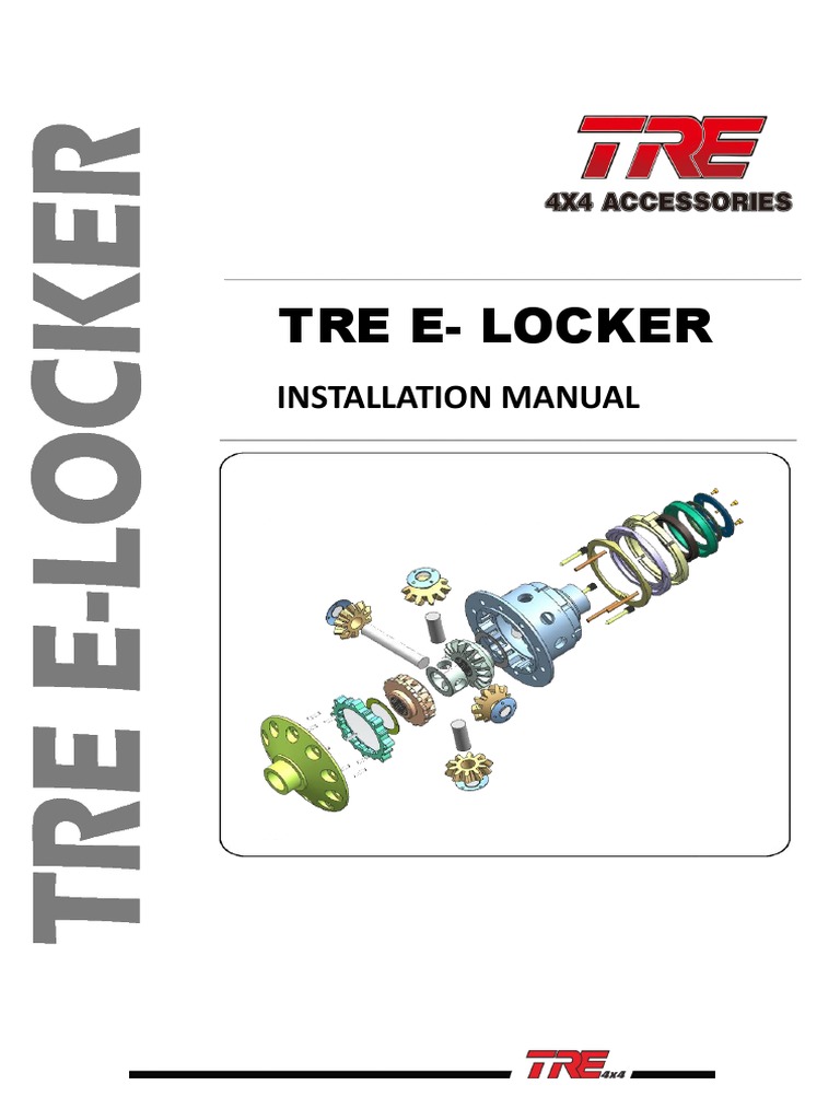 E-LOCKER Installation Manual | PDF | Axle | Gear