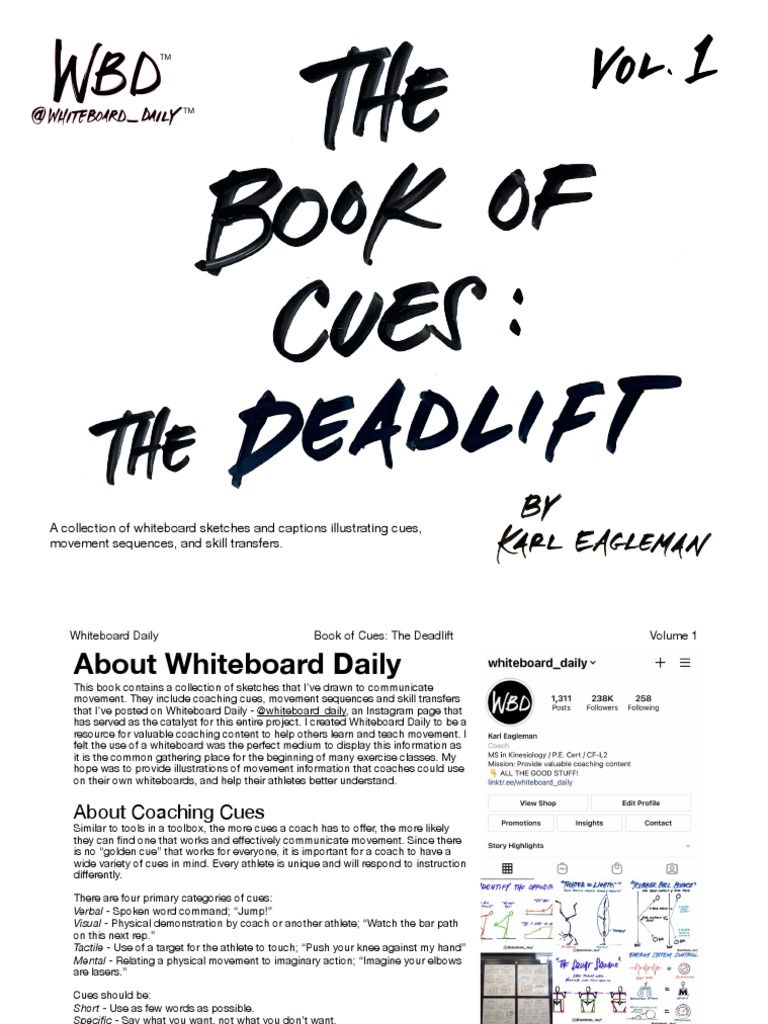 A Collection of Whiteboard Sketches and Captions Illustrating Cues, Movement Sequences, and ...