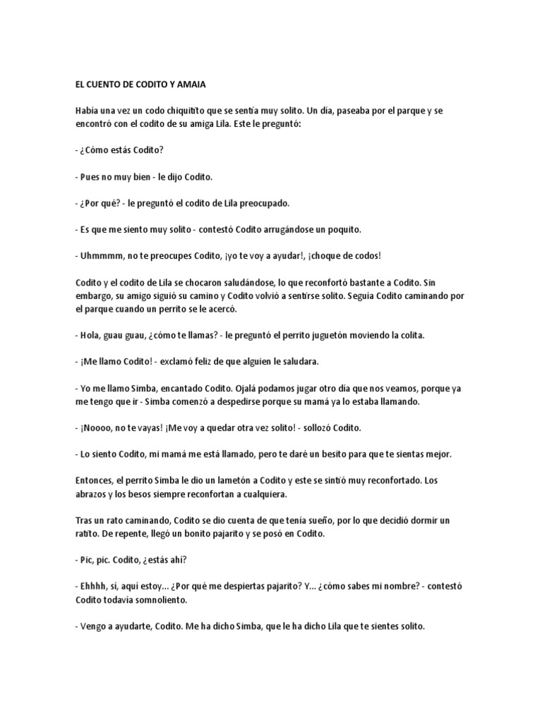 El Cuento de Codito y Amaia | PDF