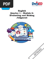 Q2 English 10 Module 3 | PDF | Learning | Evidence