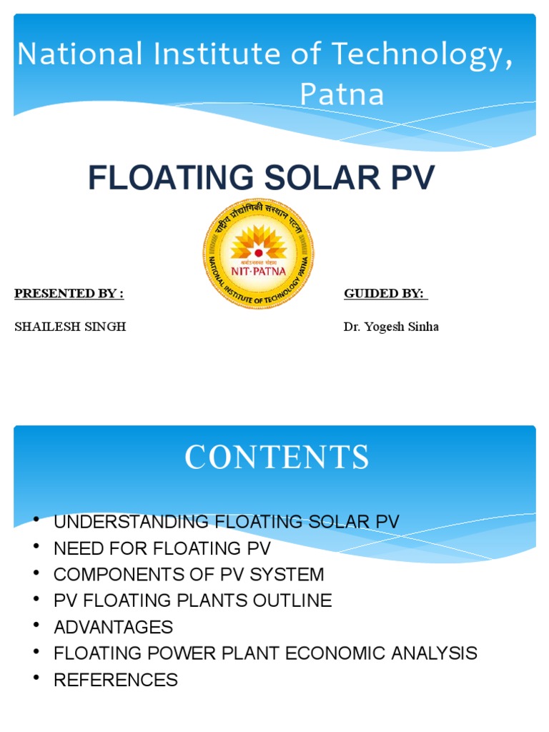 Vikas Floating Solar PV | PDF | Photovoltaics | Photovoltaic System