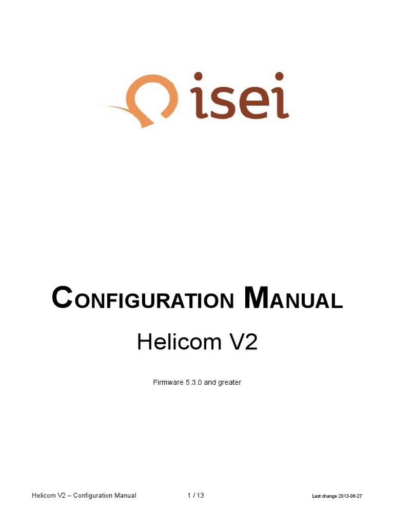 Helicom V2 5.3.0 Configuration Manual-EN | PDF | Menu (Computing) | Global Positioning System