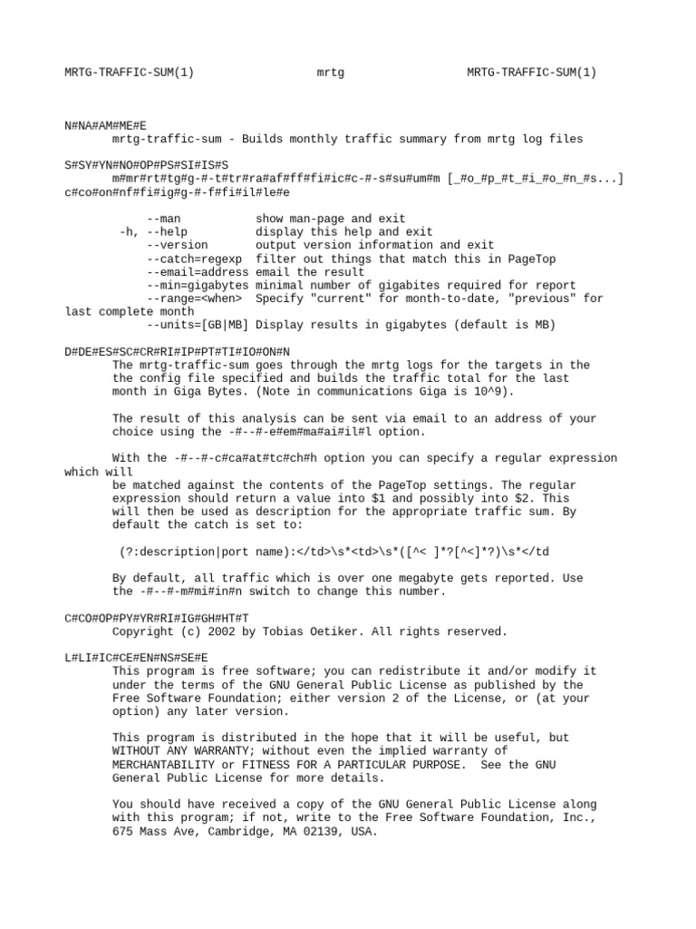 MRTG Traffic Sum | PDF | Computer Architecture | Software