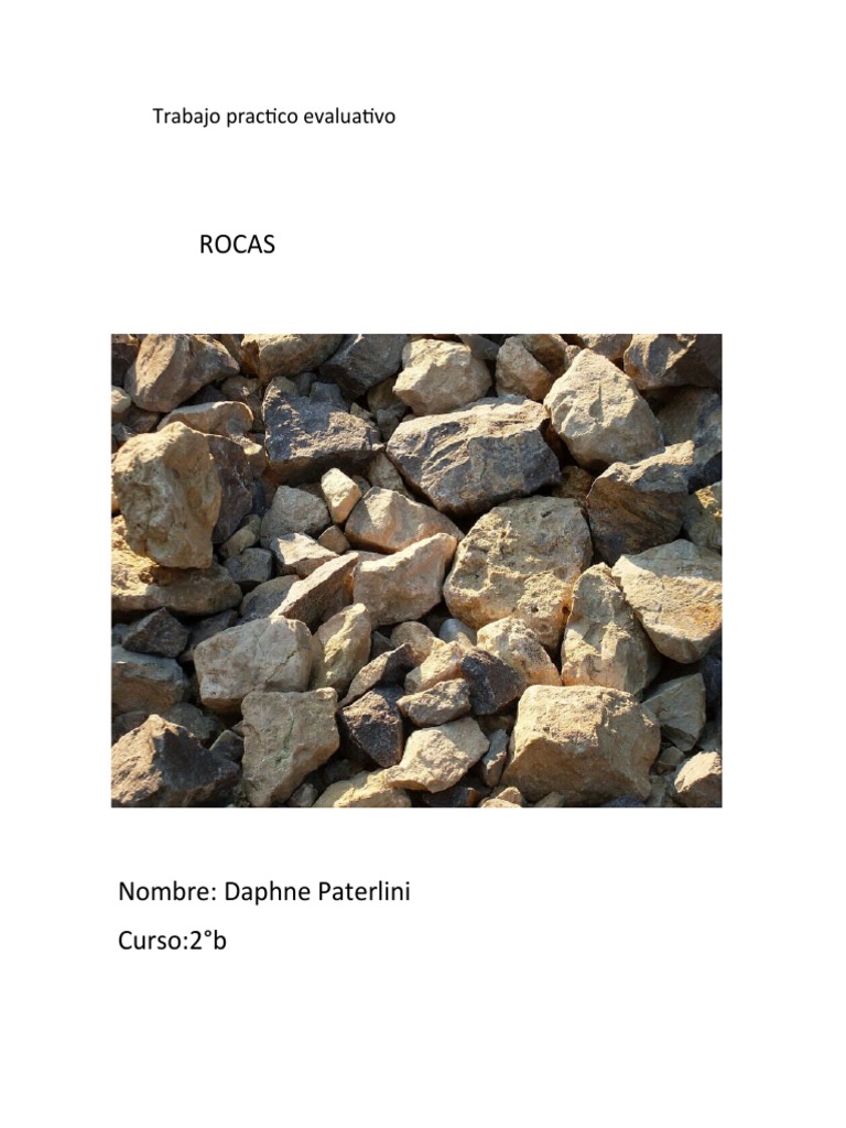 Rocas: Trabajo Practico Evaluativo | PDF | Roca (geología) | Roca ígnea