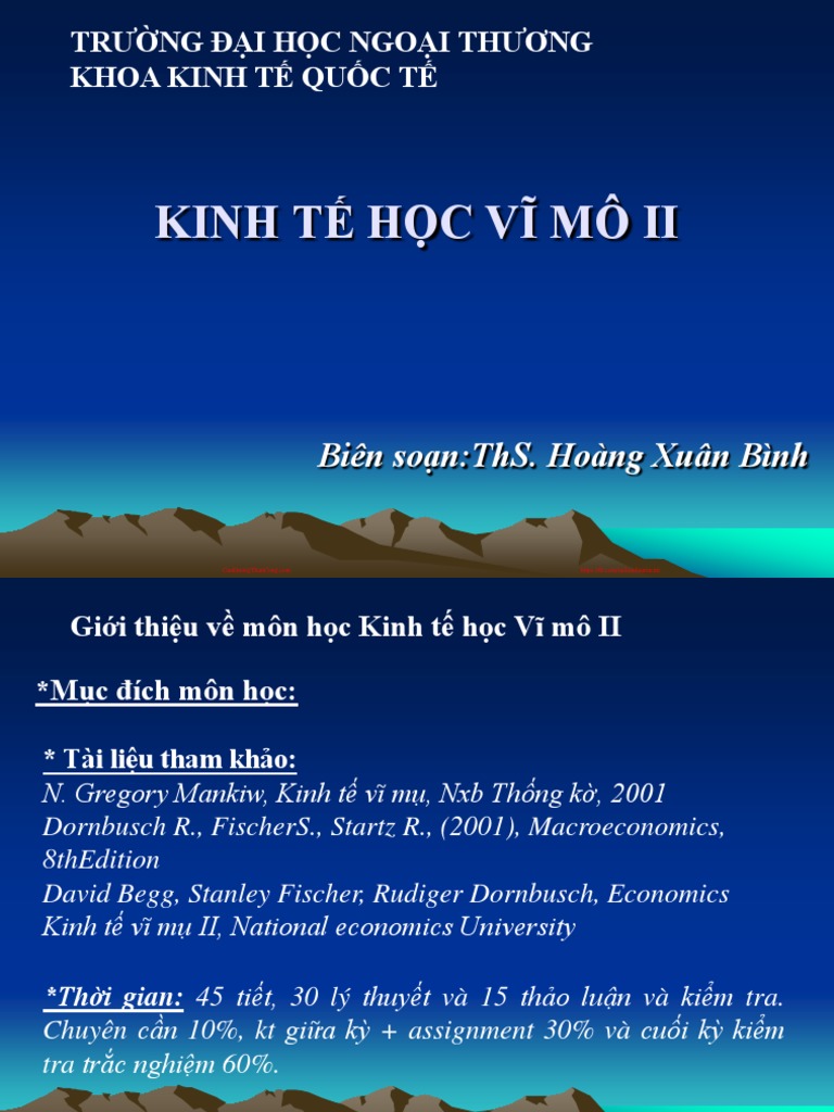 (KTVM) - Kinh-Te-Vi-Mo-2 - Hoang-Xuan-Binh - Slide-Thay-Binh - (Cuuduongthancong - Com) | PDF