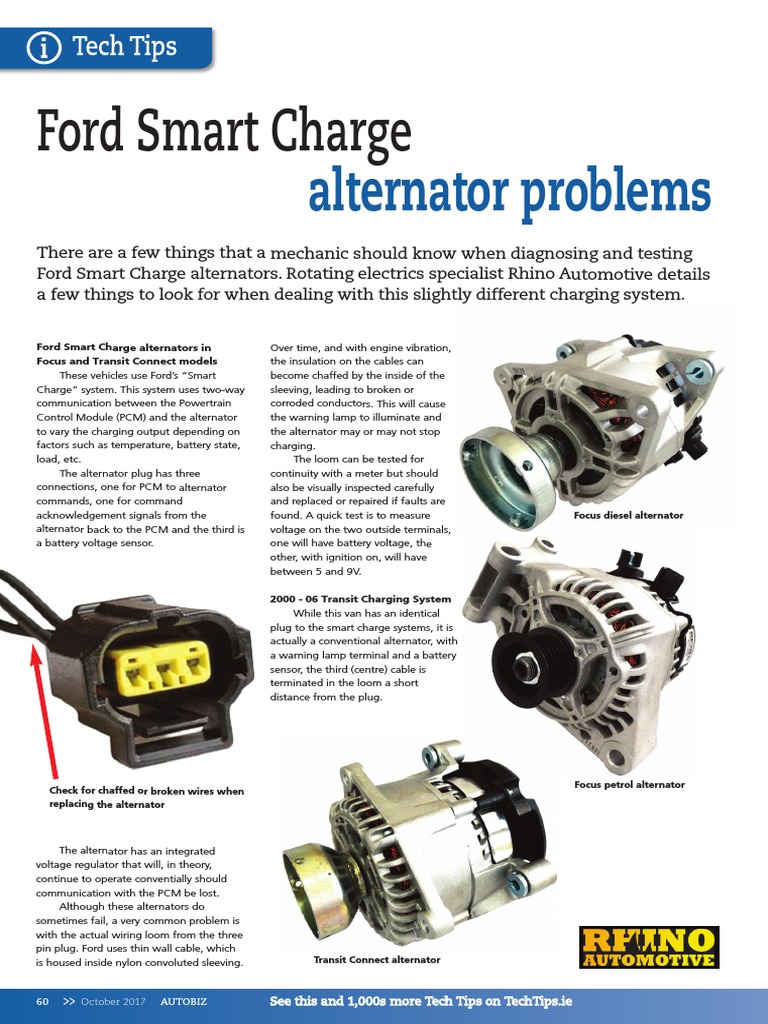 Diagnosing Ford Smart Charge Alternator Problems: Key Issues to Look For | PDF | Electrical ...