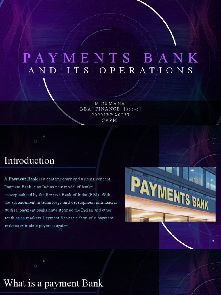 Payments Banks | PDF | Banks | Banking