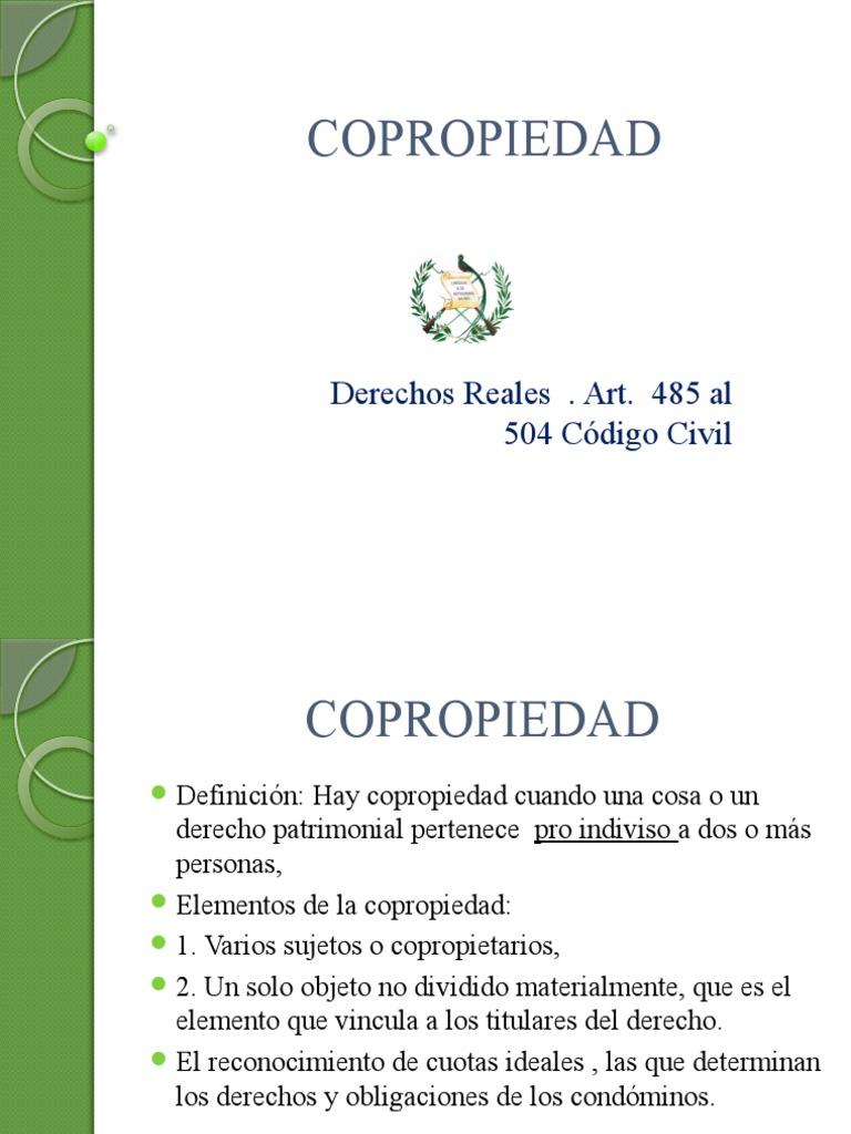 Derecho de Copropiedad | PDF | Condominio | Propiedad