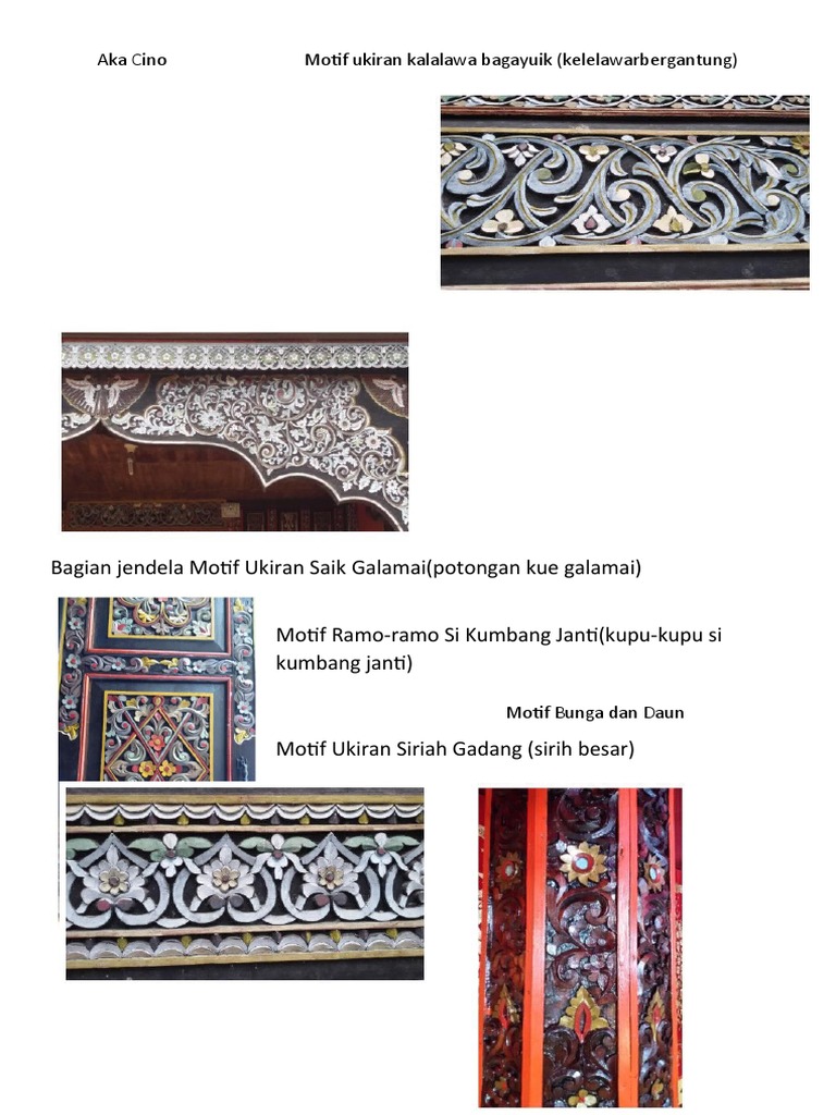 Aka Cino Motif Ukiran Kalalawa Bagayuik | PDF
