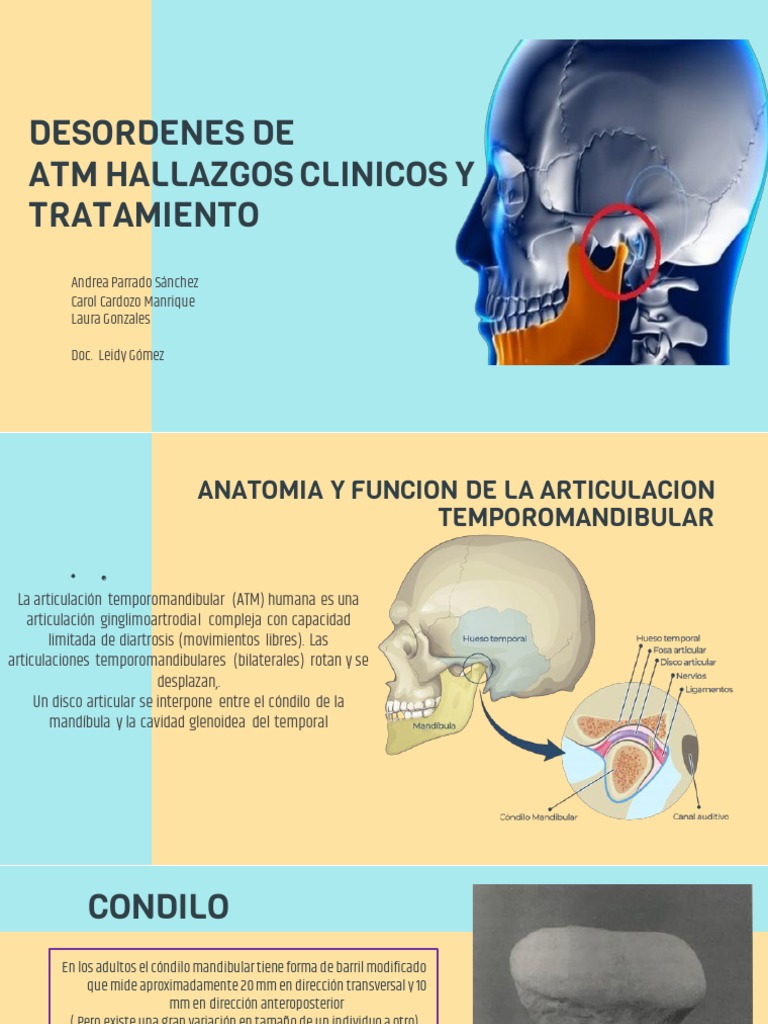 Desordenes de Atm Hallazgos Clinicos Y Tratamiento | PDF | Articulación ...
