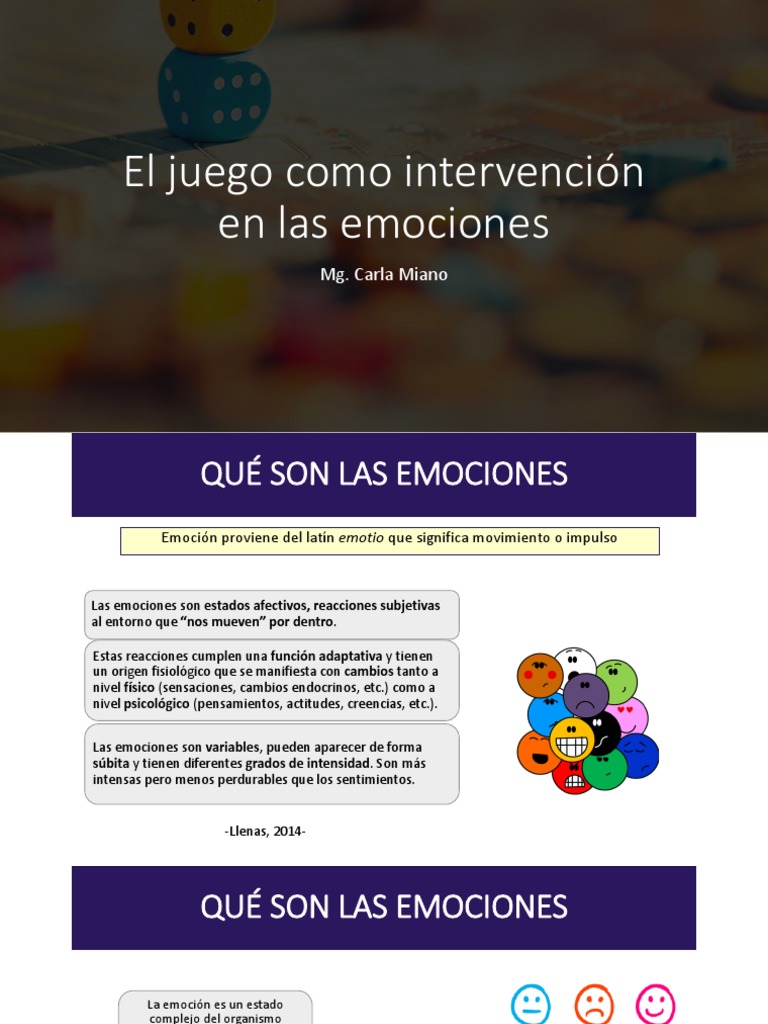 El Juego Como Intervención en Las Emociones: Mg. Carla Miano | PDF ...