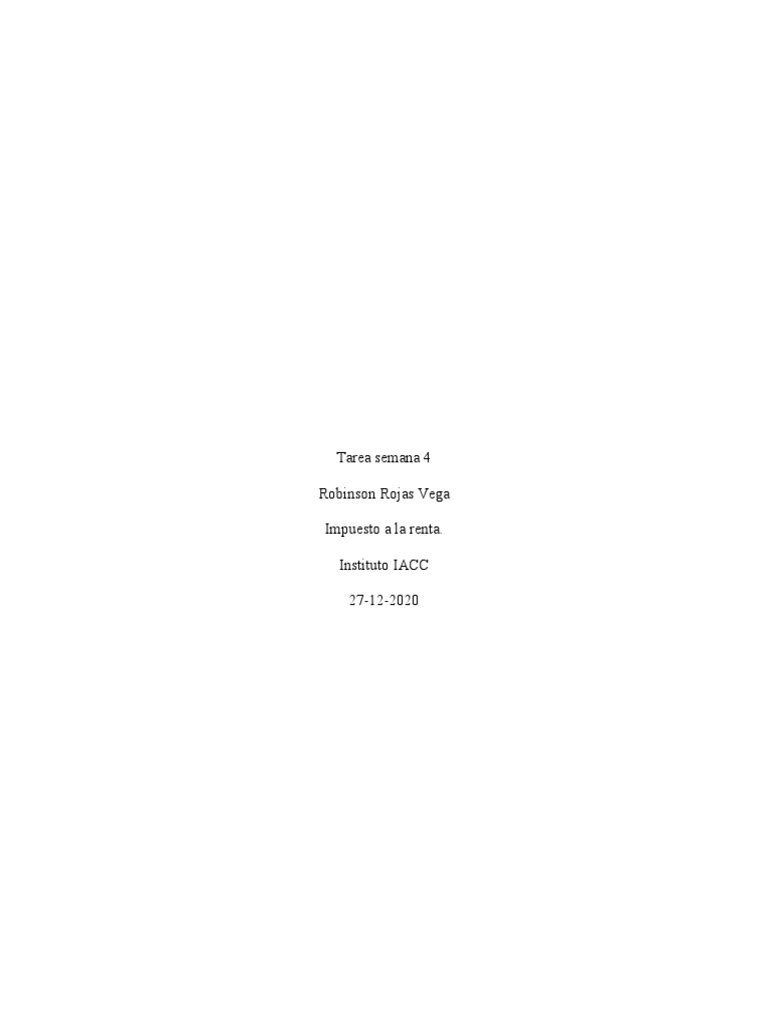 Tarea Semana 4 | PDF | Contabilidad | Impuestos Tarea Semana 4 | PDF | Contabilidad | Impuestos