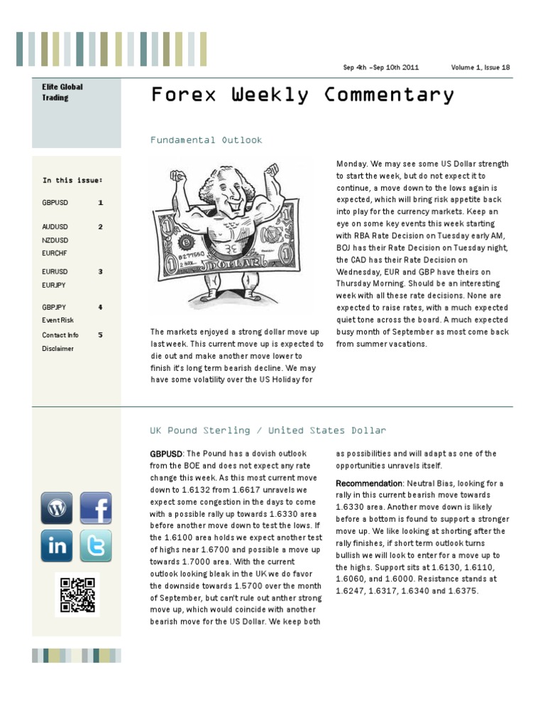 Forex Weekly Commentary: Fundamental Outlook | PDF | Euro | Foreign ...