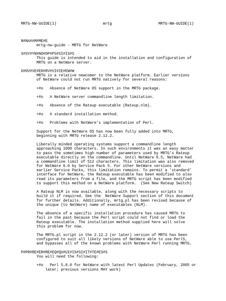 MRTG NW Guide | PDF | Command Line Interface | Networking