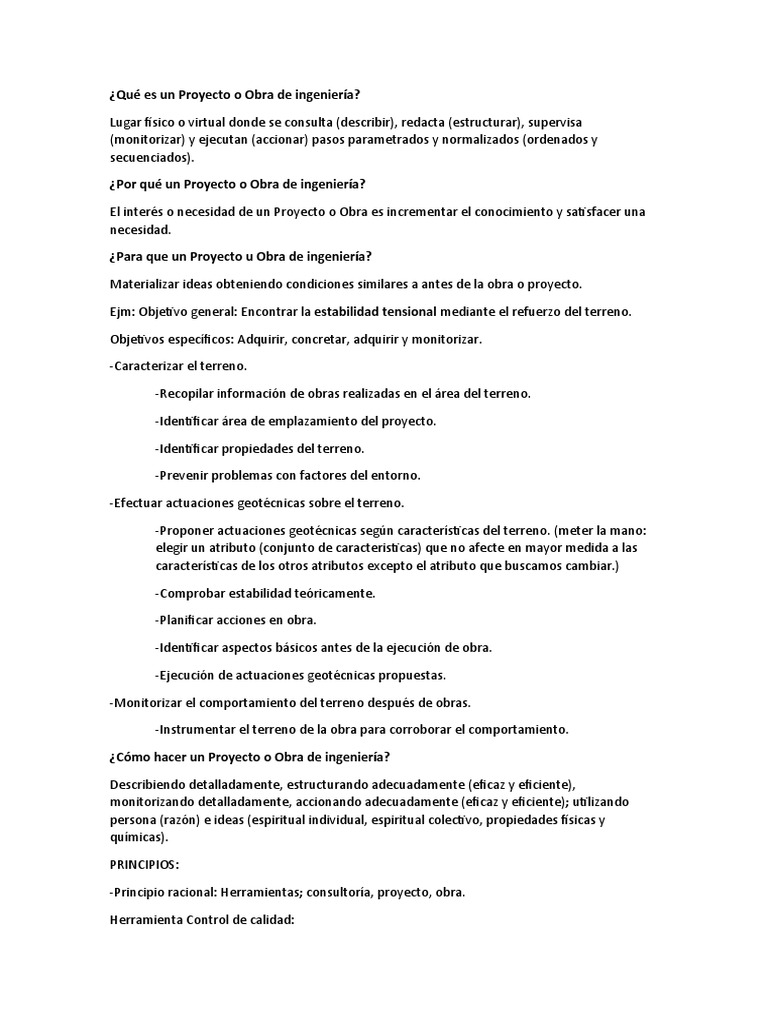 Proyecto Obras Ingeniería | PDF | Residuos | Presupuesto